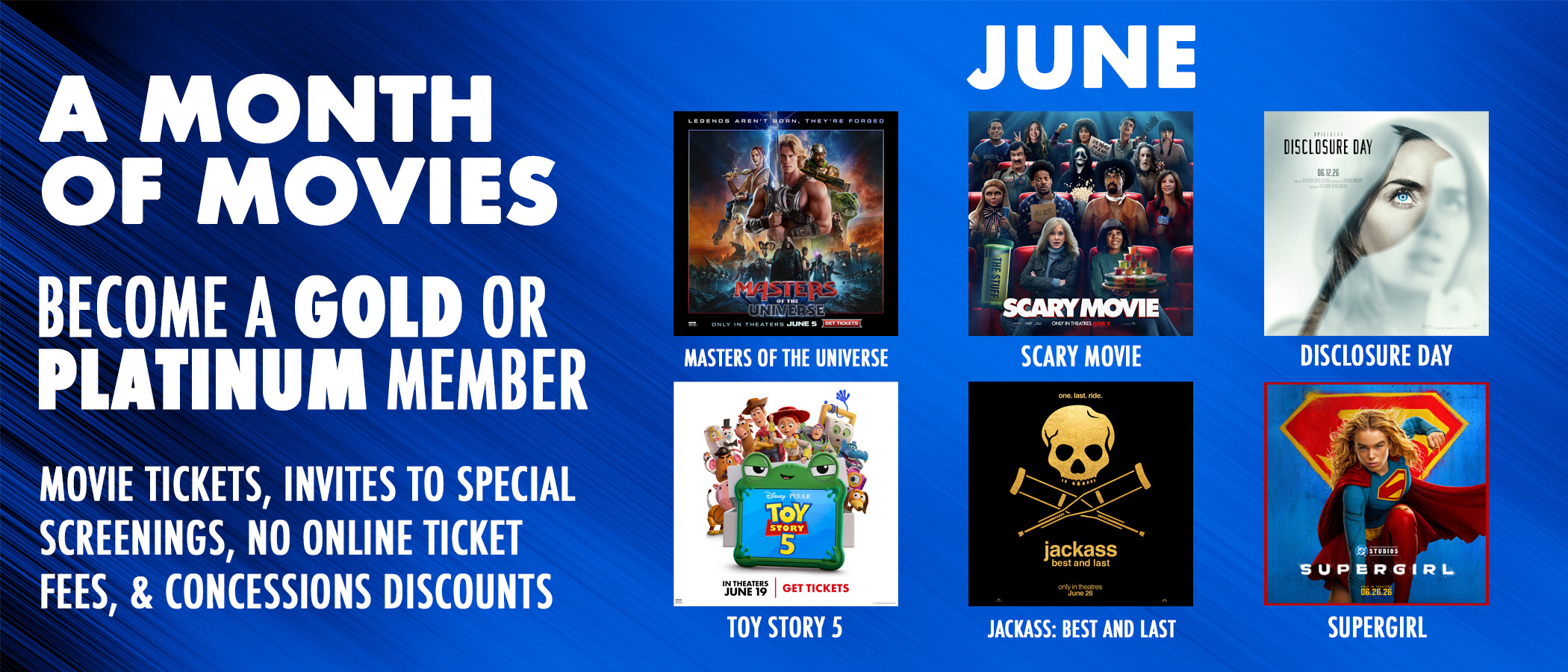 A Month of Movies - Become a Gold or Platinum Member - Movie Tickets ...